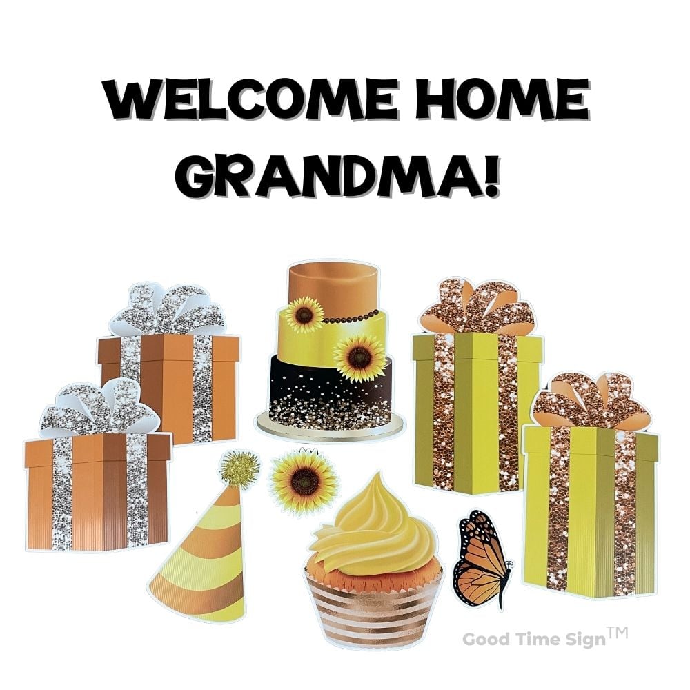 Welcome Home Yard Card Sign Rental - Ray Of Sunshine Theme – Good Time Sign